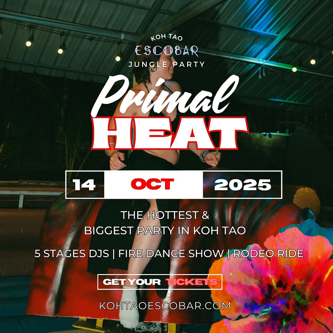 Escobar KohTao - Primal Heat - 14.10.25 | phangan.events